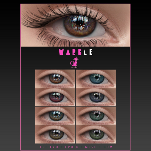 Second Life Marketplace - A R T E - Marble Eyes Updated